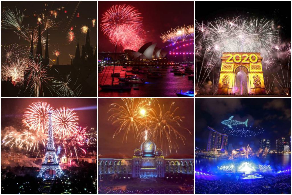 Warna-Warni Percikan Bunga Api 2020 Menghiasi Ruang Udara Seluruh Dunia