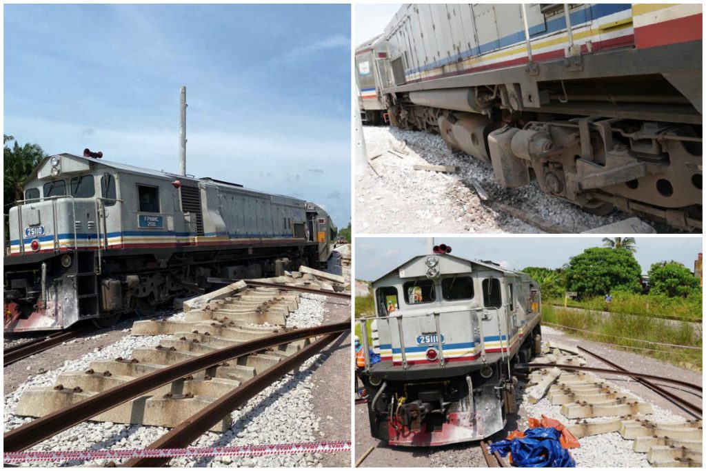 Kereta Api KTMB Tergelincir Di Segamat. Tiada Sebarang Kecederaan ...